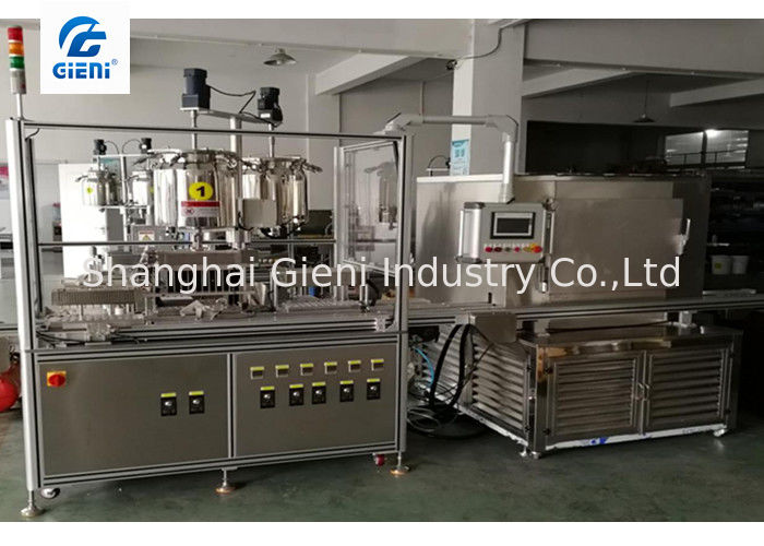 Silicone Mould Lipstick Manufacturing Equipment / Production Line Color ...